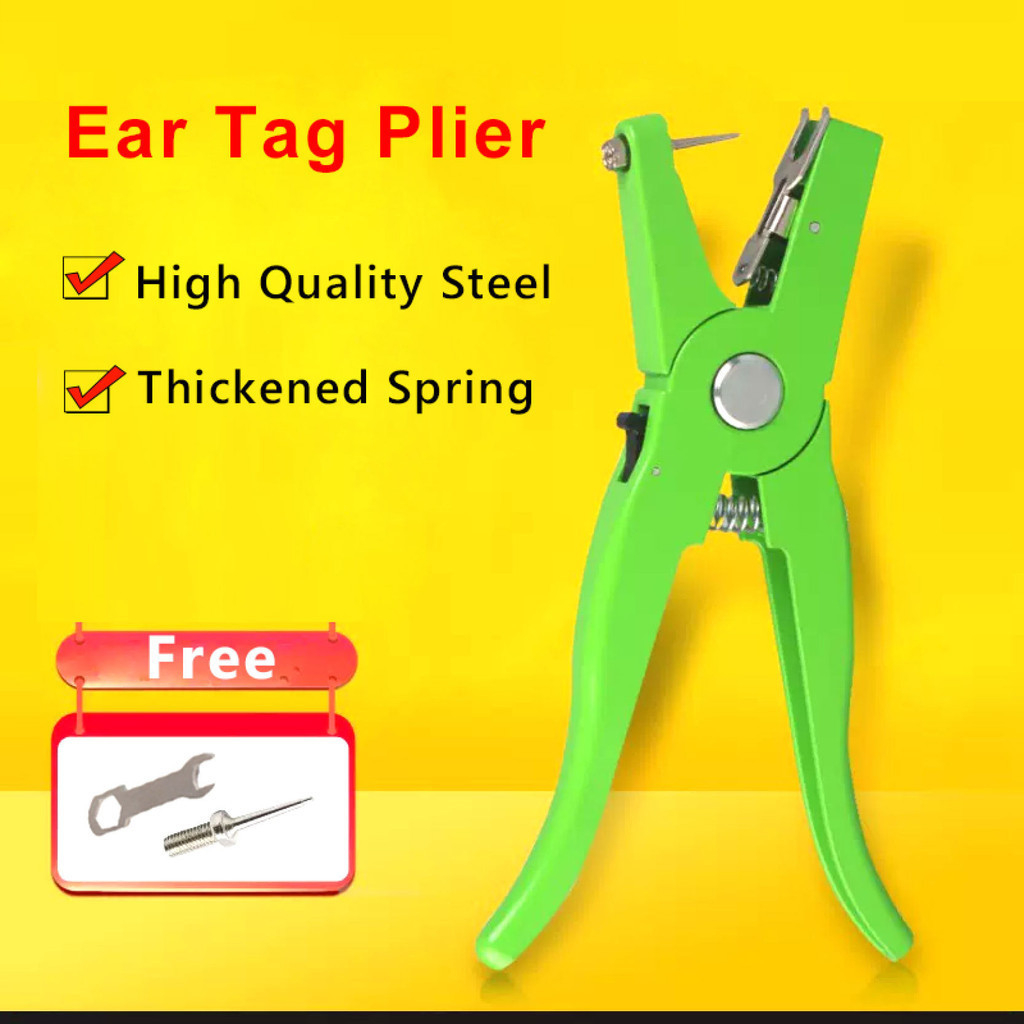 Ear Tag Pliers Stainless Steel Ear Tagger Applicator Puncher with Spare ...