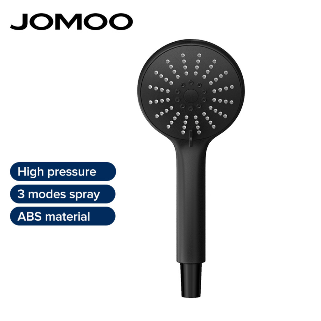 JOMOO 3 Modes Spray Shower Head Matte Black Hand Shower ABS Plastic Material High Pressure Self ...