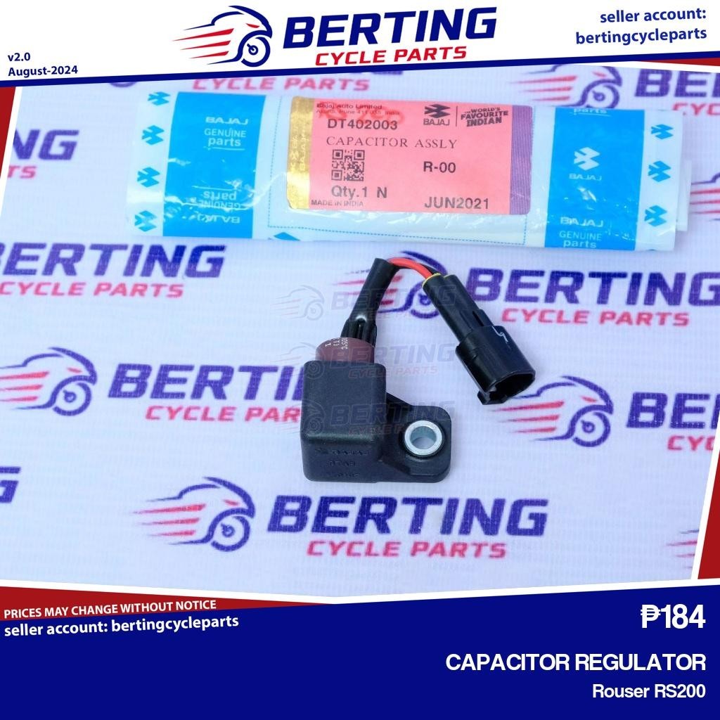 CAPACITOR REGULATOR Rouser RS200 Genuine DT402003 | Shopee Philippines