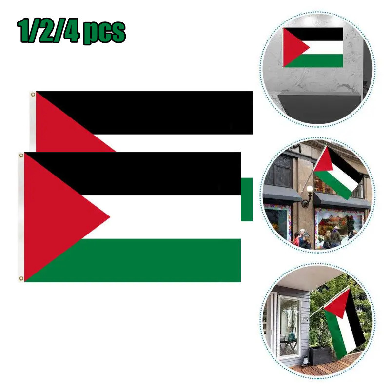 150 x 90cm Large Palestine Flag Hanging High Quality Polyester ...