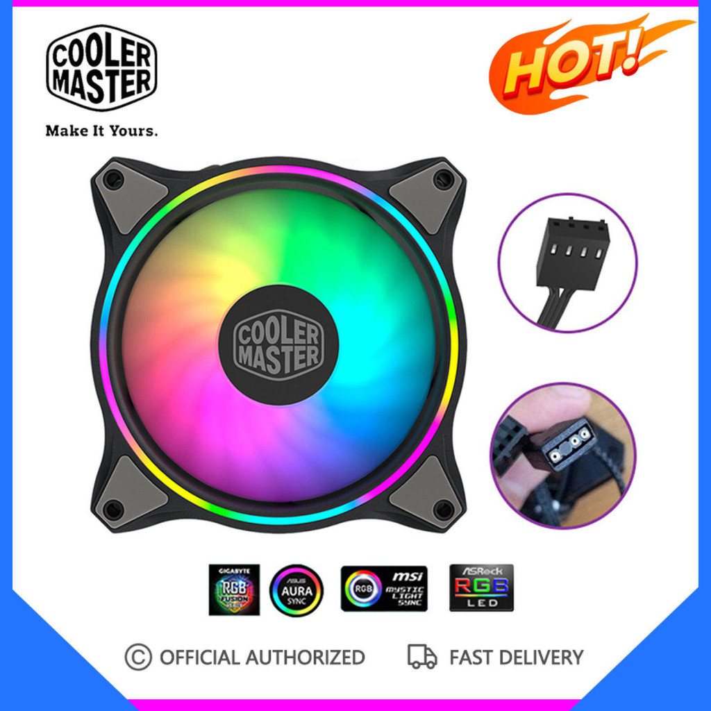 Cooler Master MF140 HALO ARGB 14cm 5V/3PIN Computer Case Quiet PWM Fan ...