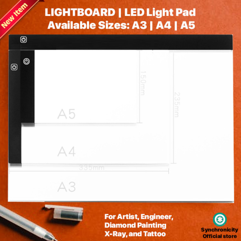 LIGHTBOARD LED Light Pad Acrylic A4 A3 A5 | LUMIA4 LUMIA3 Light Drawing ...