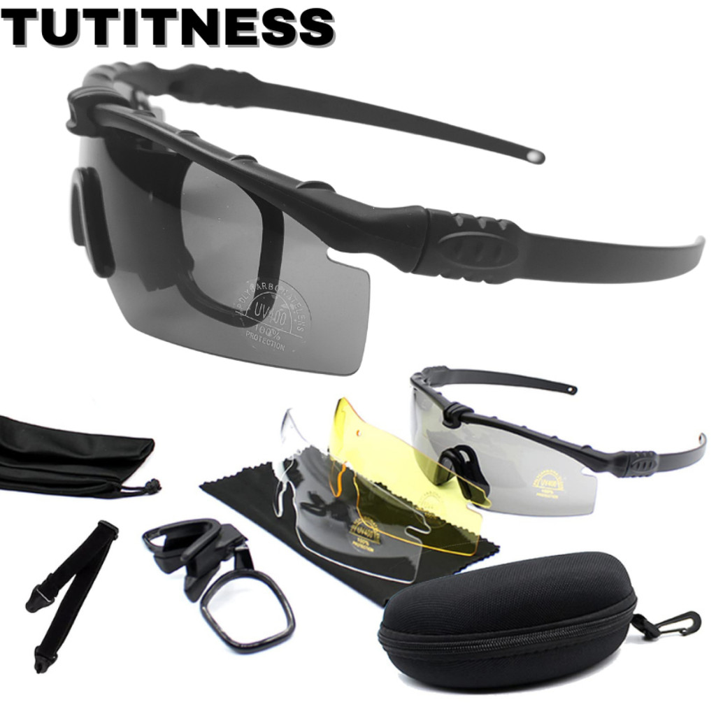 Tactical Military Sunglasses with Extra Myopia Frame Impact Resistant ...