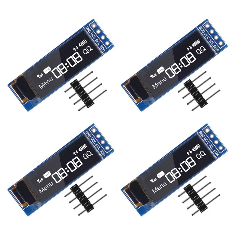 ⚜4pcs I2C OLED Display Module 0.91 Inch I2C SSD1306 OLED Display Module ...
