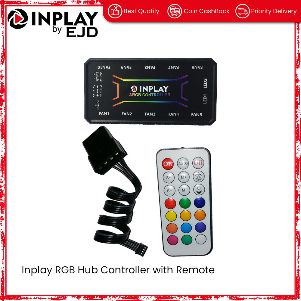 Inplay RGB Hub Controller with Remote | Inplay by EJD | Shopee Philippines