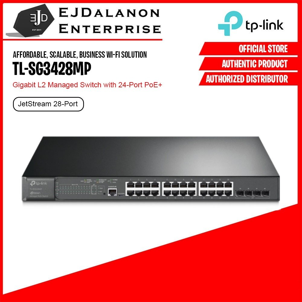 TP-Link Tl-Sg3428Mp Jetstream 28-Port Gigabit L2+ Managed Switch with 24-Port Poe+ | Shopee ...