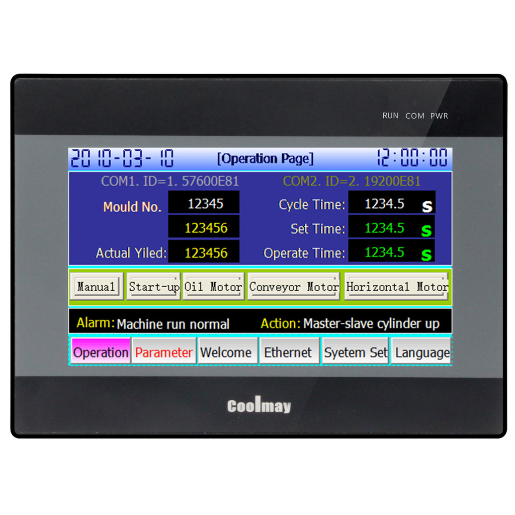 ⚡7 inch HMI PLC All In One Touch Screen With PLC Integrated Panel 0-10V ...