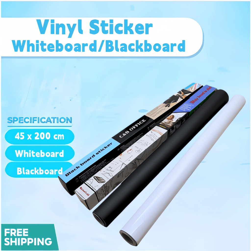 45 x 200 cm Wall Sticker Removable Whiteboard and Blackboard Vinyl ...