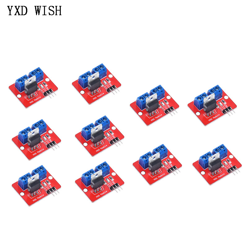 10pcs IRF520 MOS Driver Module PWM Dimmer 0-24V Top Mosfet Button IRF ...