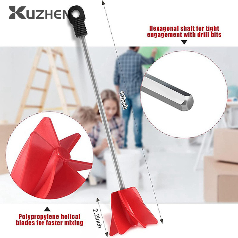 ⊹1PC Mud Grouting Mortar Tool Hexagon Shaft Plaster Paint Mixer Mixing ...
