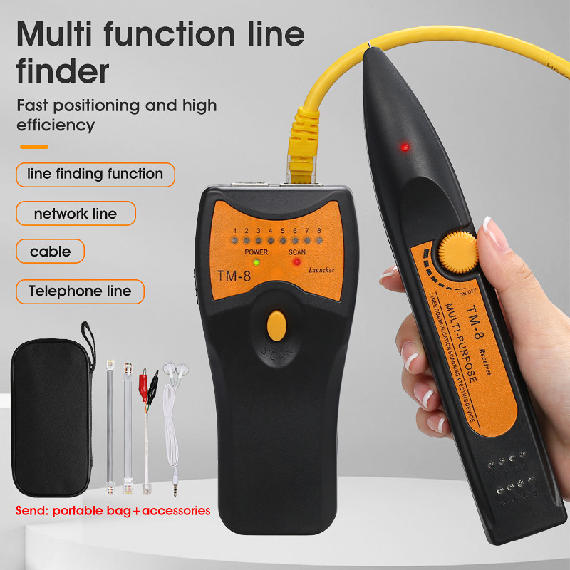 웃New TM-8 RJ11 RJ45 Cat5 Cat6 Telephone LAN Network Cable Tester ...