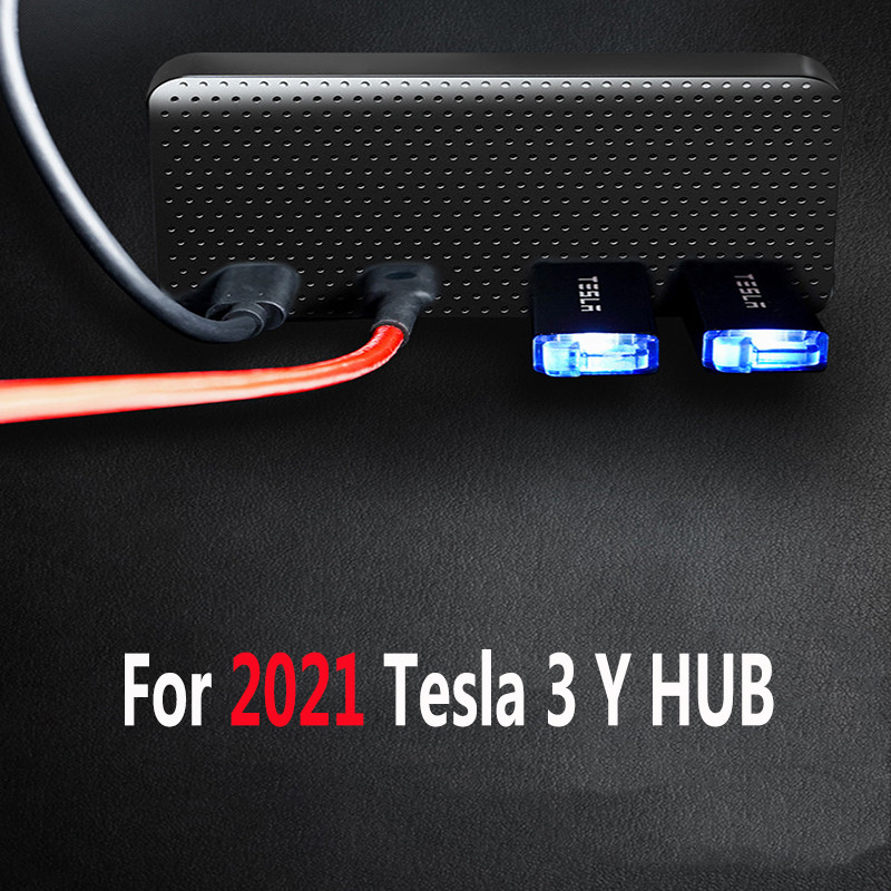 For Tesla Model 3 Y 2021 usb hub Console Adapter ssd Splitter Docking ...