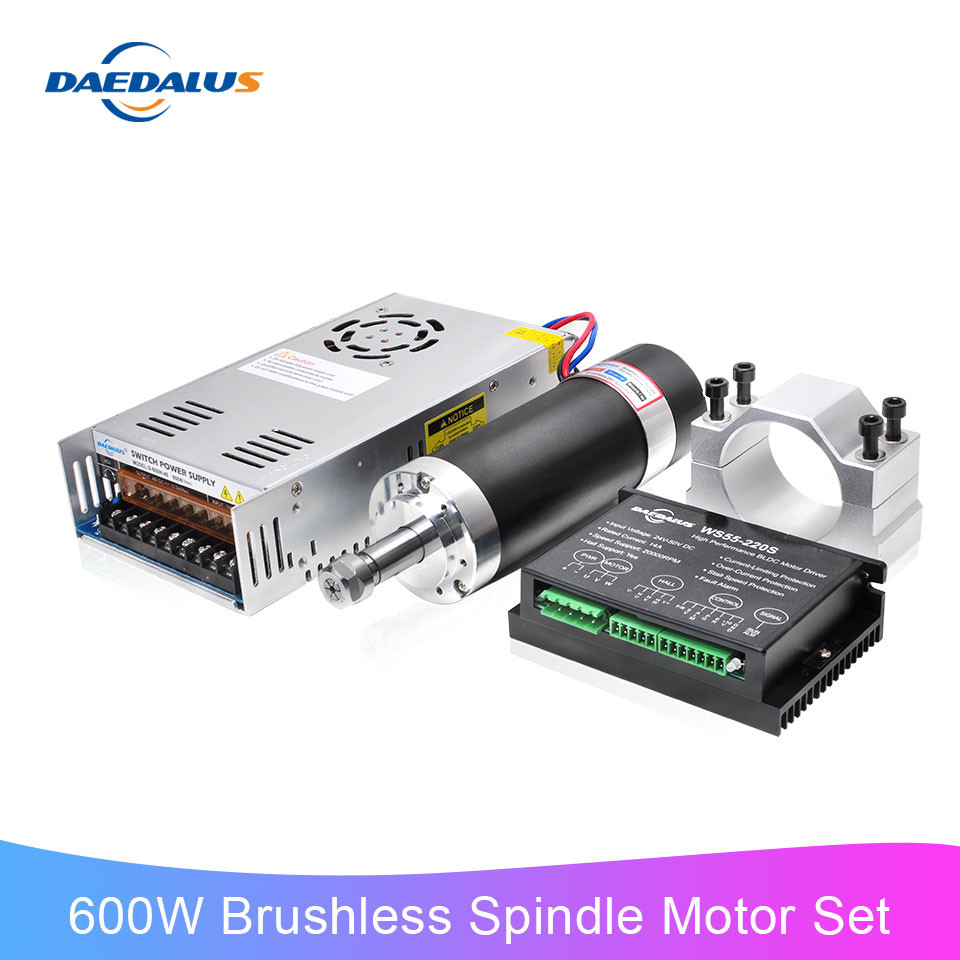 ☀Daedalus CNC Spindle 600W Brushless DC Spindle Motor Power Supply ...