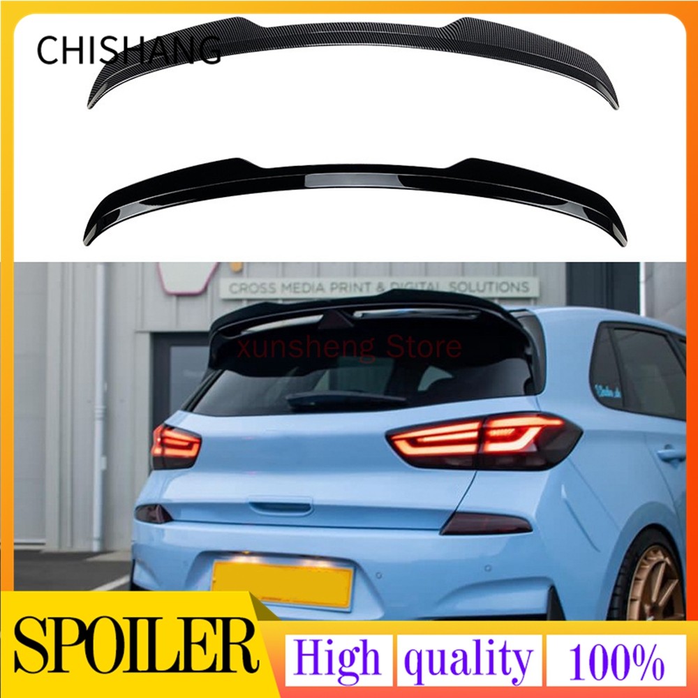 ♨Auto Rear Spoiler Wing Carbon Fiber Look/Gloss Black Car Tail Upper ...