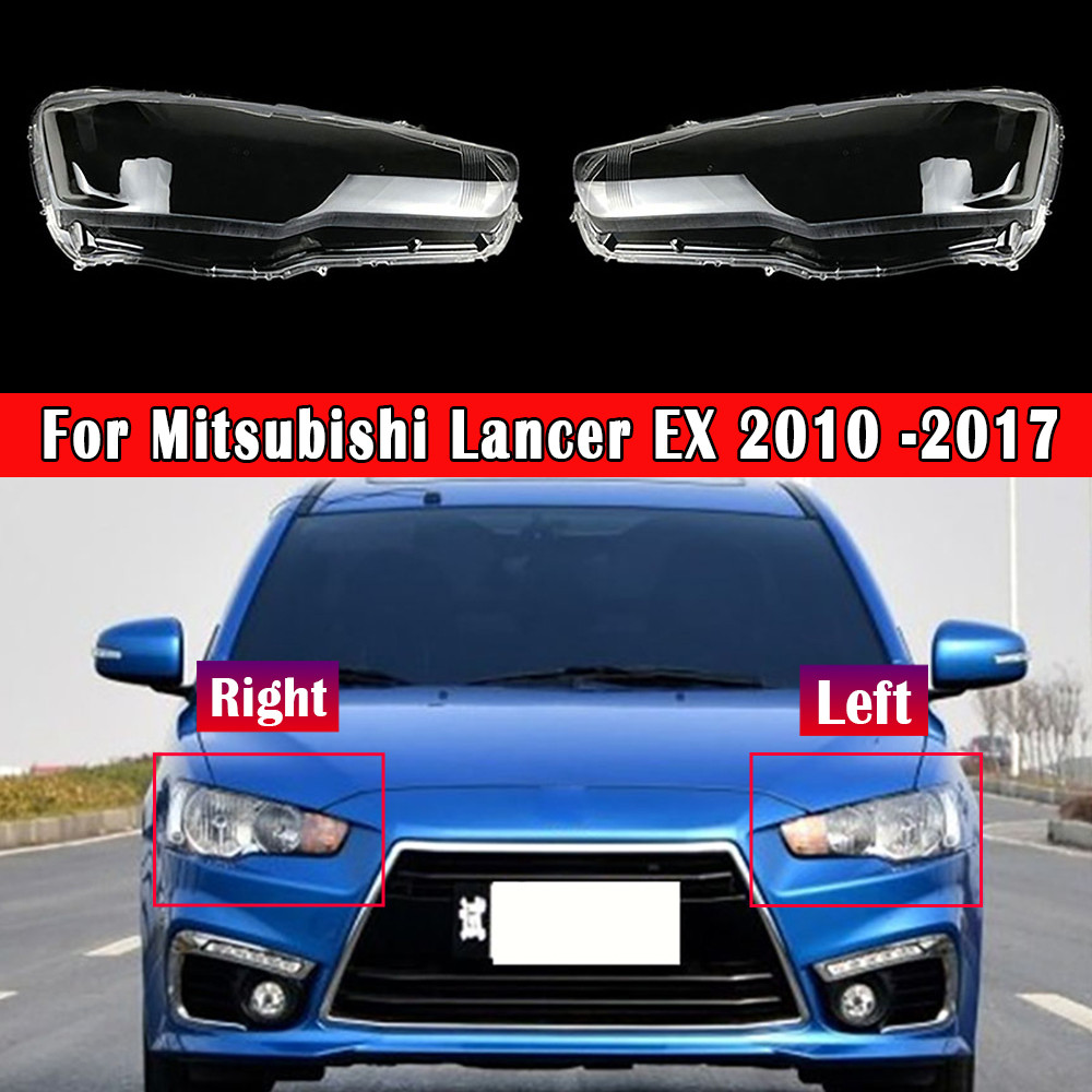 Car Headlight Lens Auto Glass Lamp Case Shell For Mitsubishi Lancer EX ...