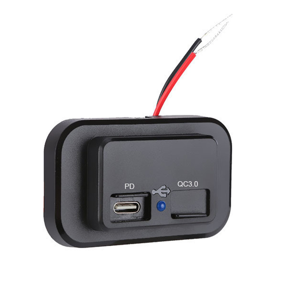 ⚕RV Motorcycle Camper ATV Car Charger Socket Adapter 12V 24V 3.0 PD18W ...