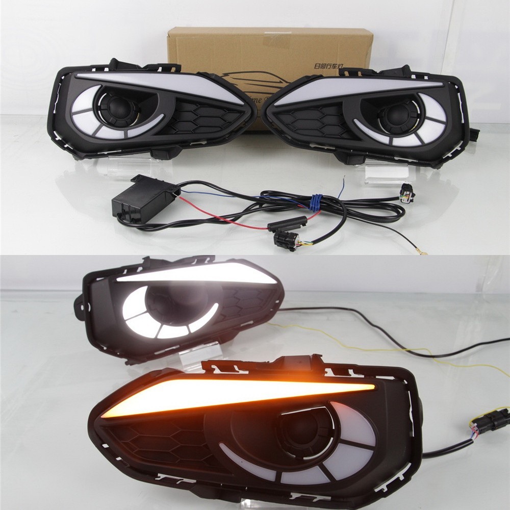 ☻July King LED Light Guide Daytime Running Lights Case for Honda Fit ...