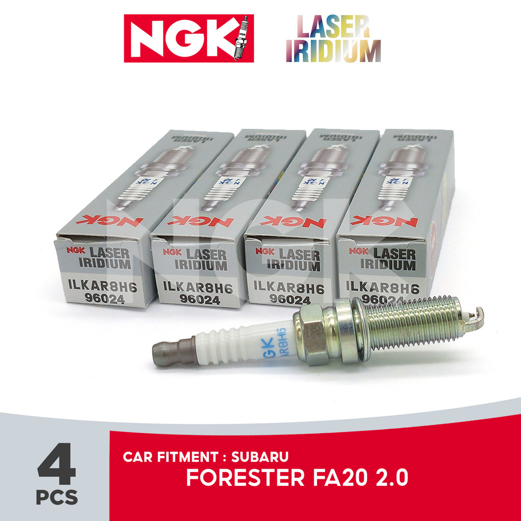 NGK Laser Iridium Spark Plug Subaru Forester 1 XT I-Premium FA20, 2.0 Engine ILKAR8H6 4PCs ...