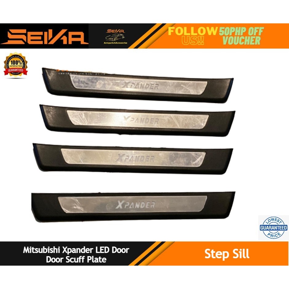 Mitsubishi Xpander LED Door Step Sill, Side Door Scuff Plate (2018-2022 ...
