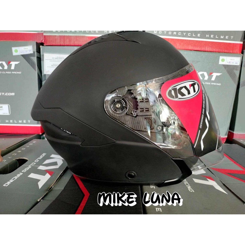 KYT-NFJ Plain Matt Black(Dual Visor) | Shopee Philippines