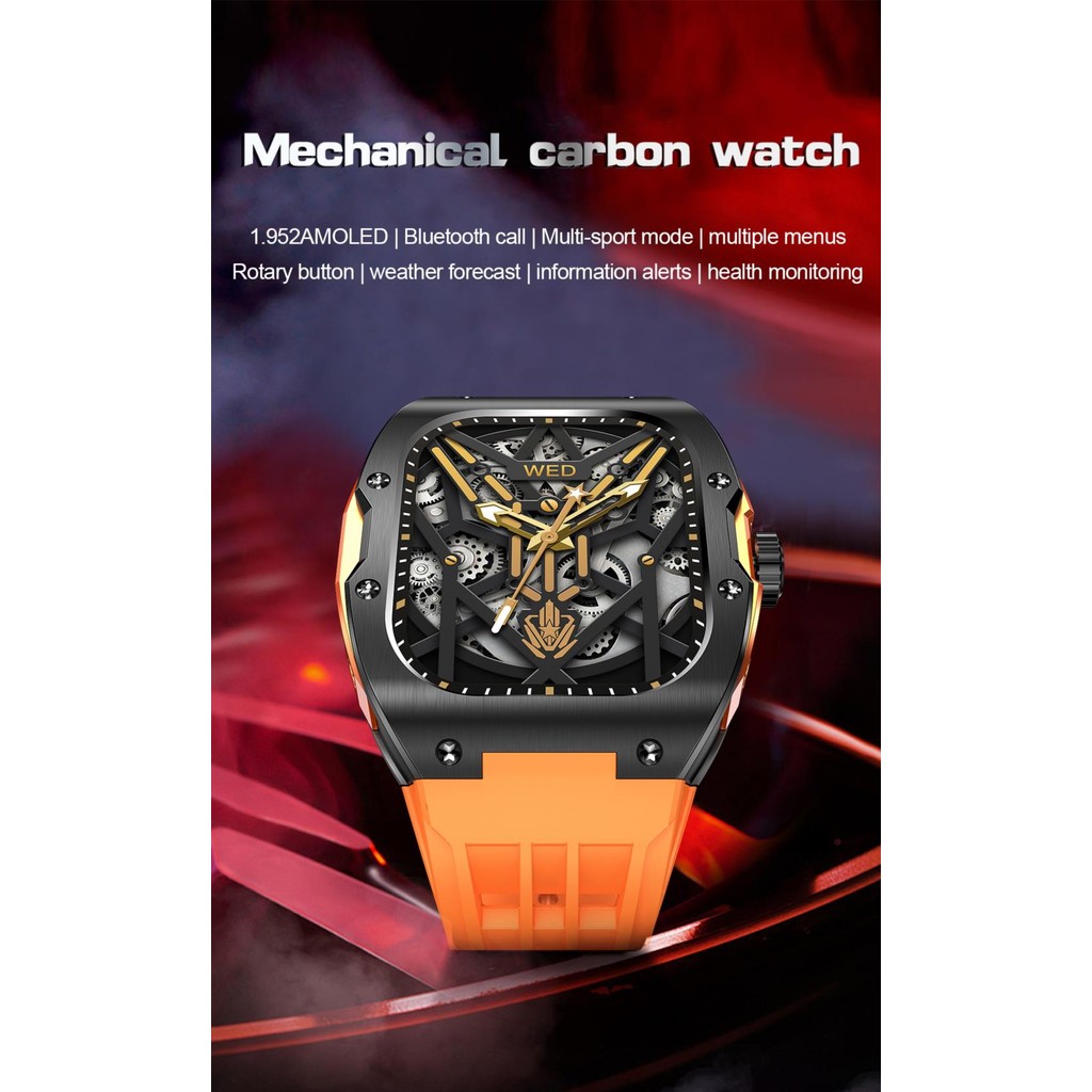 ♨Men Smart Watch AK69 Outdoor Sports Fitness Tracker 1.95inch Amolde ...