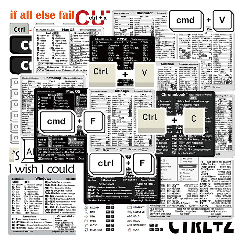⚡30Pcs/Set Windows+ Word/Excel (for Windows)/Adobe Photoshop Quick ...