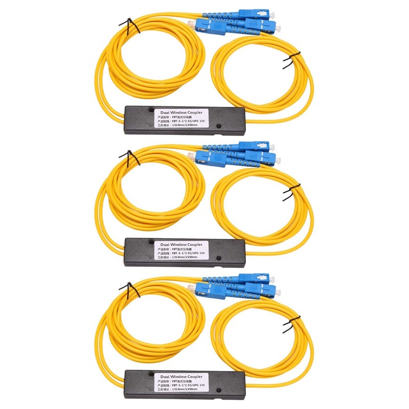 3X Ftth SC UPC 1X2 Plc Singlemode Fiber Optical Splitter Fbt Optical ...