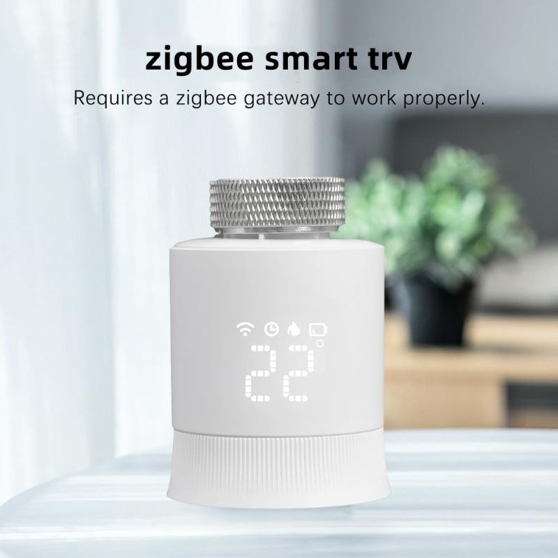 Tuya ZigBee 3.0 Smart Mini TRV Radiator Actuator Valve Thermostat Programmable Temperature Heat ...