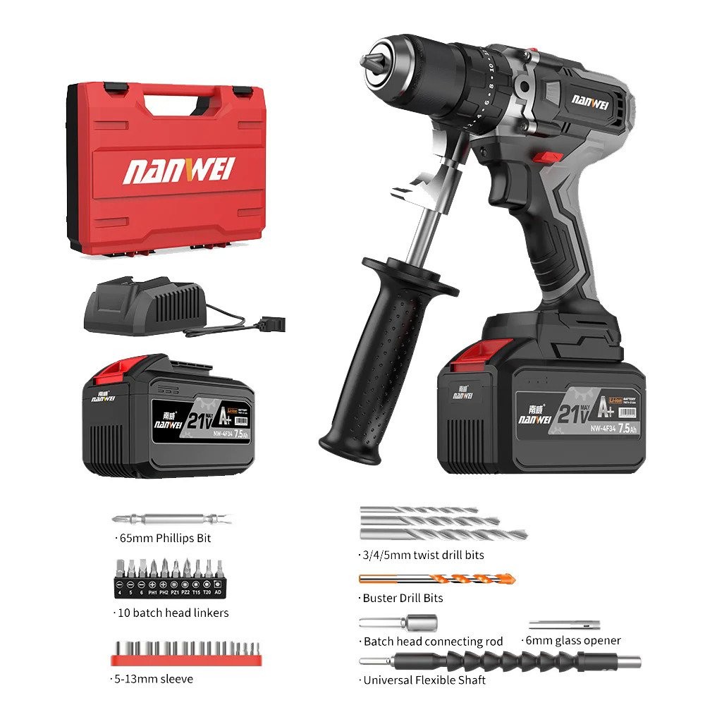 Multifunction Power Drivers Handheld Cordless Lithium Battery Impact ...