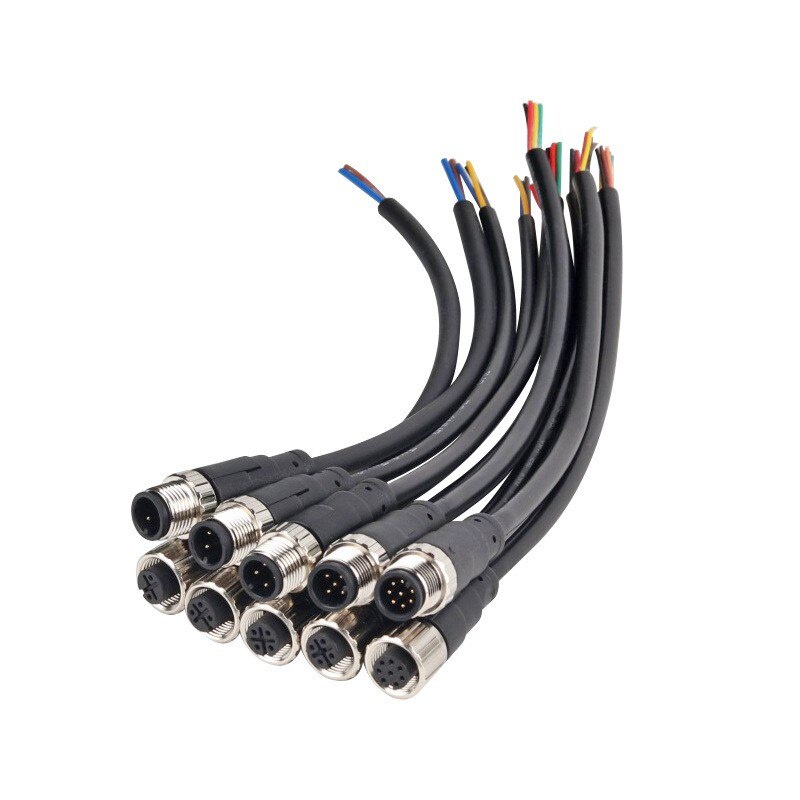1Pcs M12 Sensor Connector 2 3 4 5 8 Pin Male / Female Aviation Plug ...