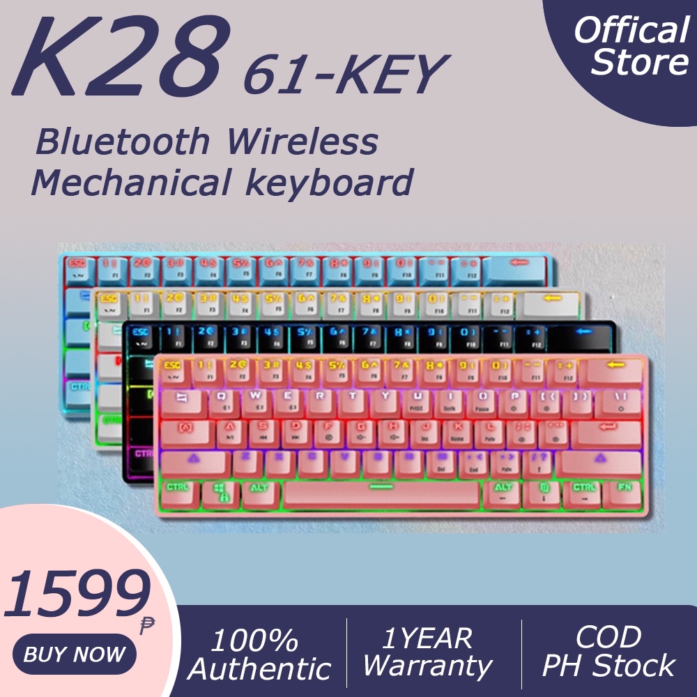 ๑ 【PH STOCK】 leaven K28 rechargeable RGB light effect bluetooth Dual ...