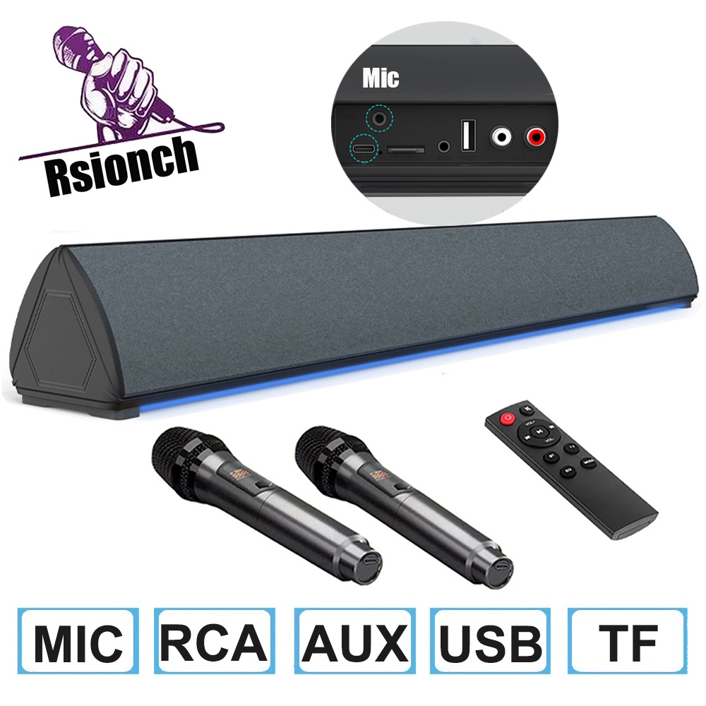 K Song Soundbar Karaoke Bluetooth Speaker with Mik Pang FM Portable ...
