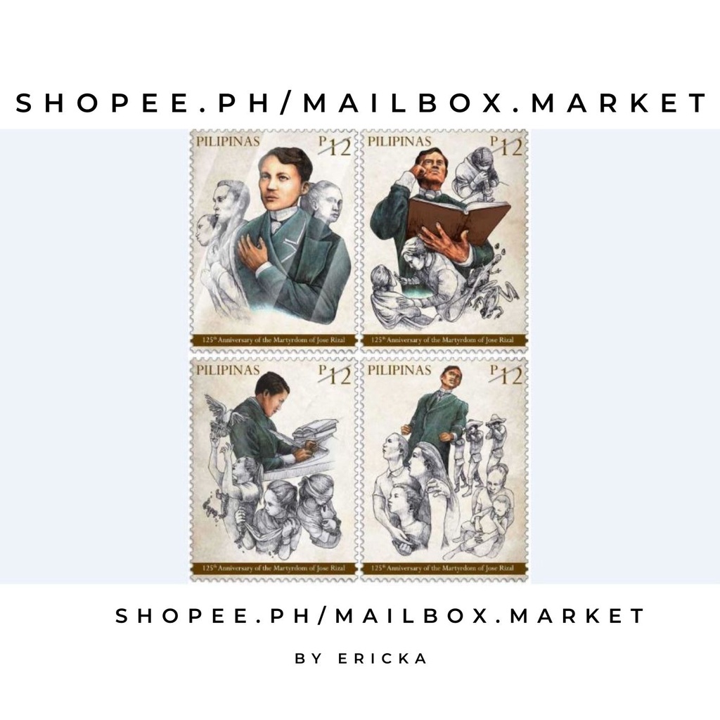 ☸125th Anniversary of the Martyrdom of Jose Rizal - PHLPost Postage Stamp (block of 4) | Shopee ...