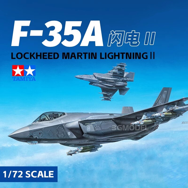 Tamiya 60792 Airplane Model 1/72 Lockheed Martin F-35A Lightning Ⅱ Fighter Model for Military ...