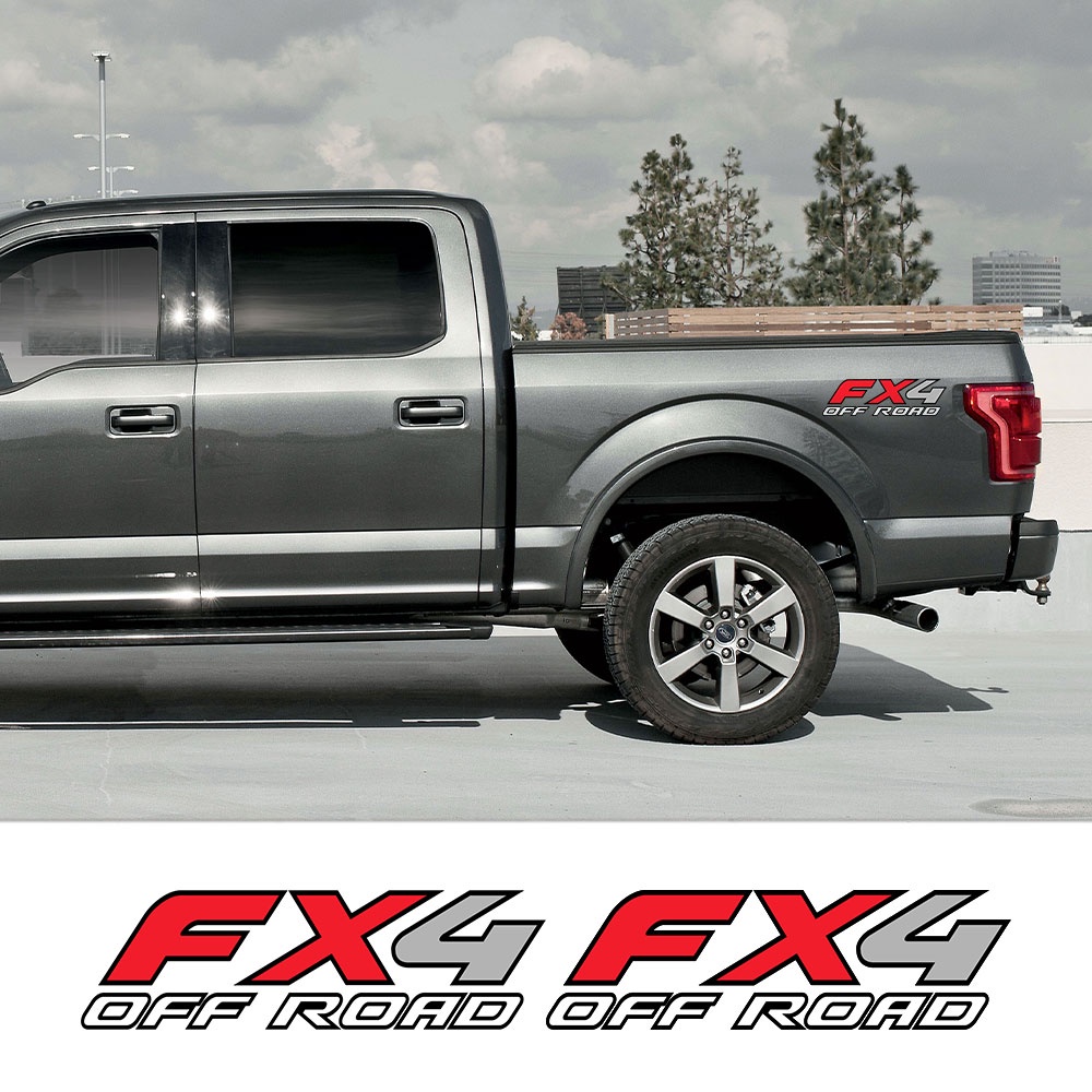 §≌ 2PC FX4 Off Road Car Sticker For Ford Ranger Raptor F150 Mitsubishi ...