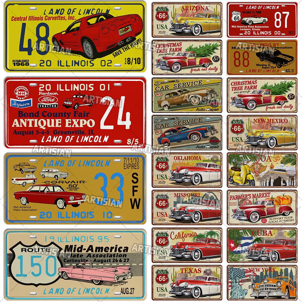 Artisian Illinois License Plate State Number Plate Brand New Car ...
