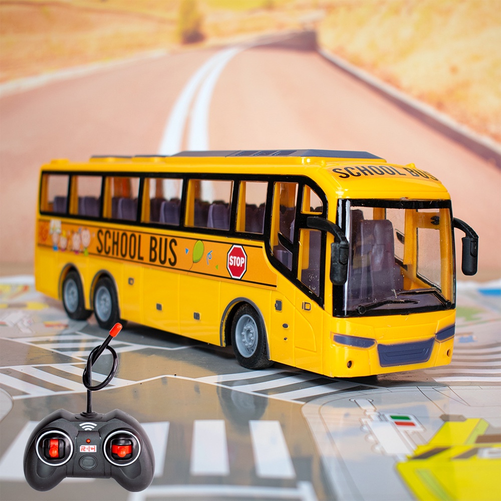 1/30 Rc Car Electric Remote Control Bus with Light Tour Bus Model 2.4G ...