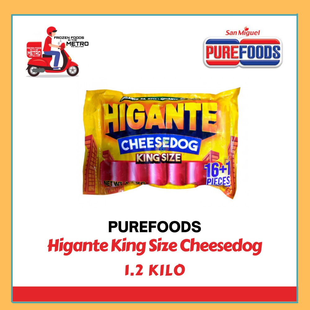 【Hot Sale】Purefoods Higante King Size Hotdog 1.2kg | Shopee Philippines