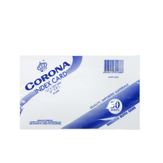 Corona Index Card 5x8'' White 50s | Shopee Philippines