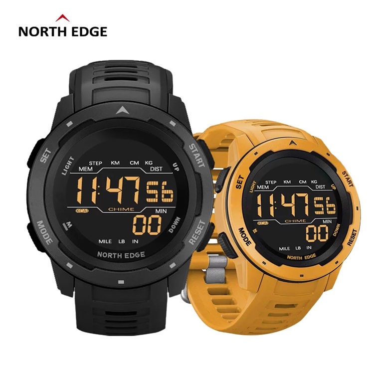NORTH EDGE Mars Men Digital Watch Men's Sport Watches Waterproof 50M ...