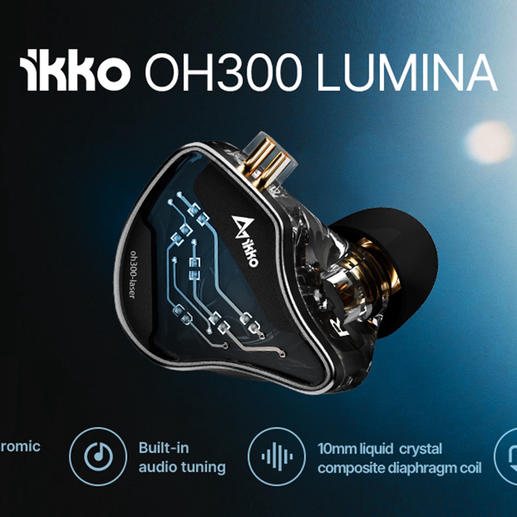 IKKO OH300 Best Wired In Ear IEMs Earphone 10mm Liquid Crystal Dynamic Driver Monitor Headphones ...