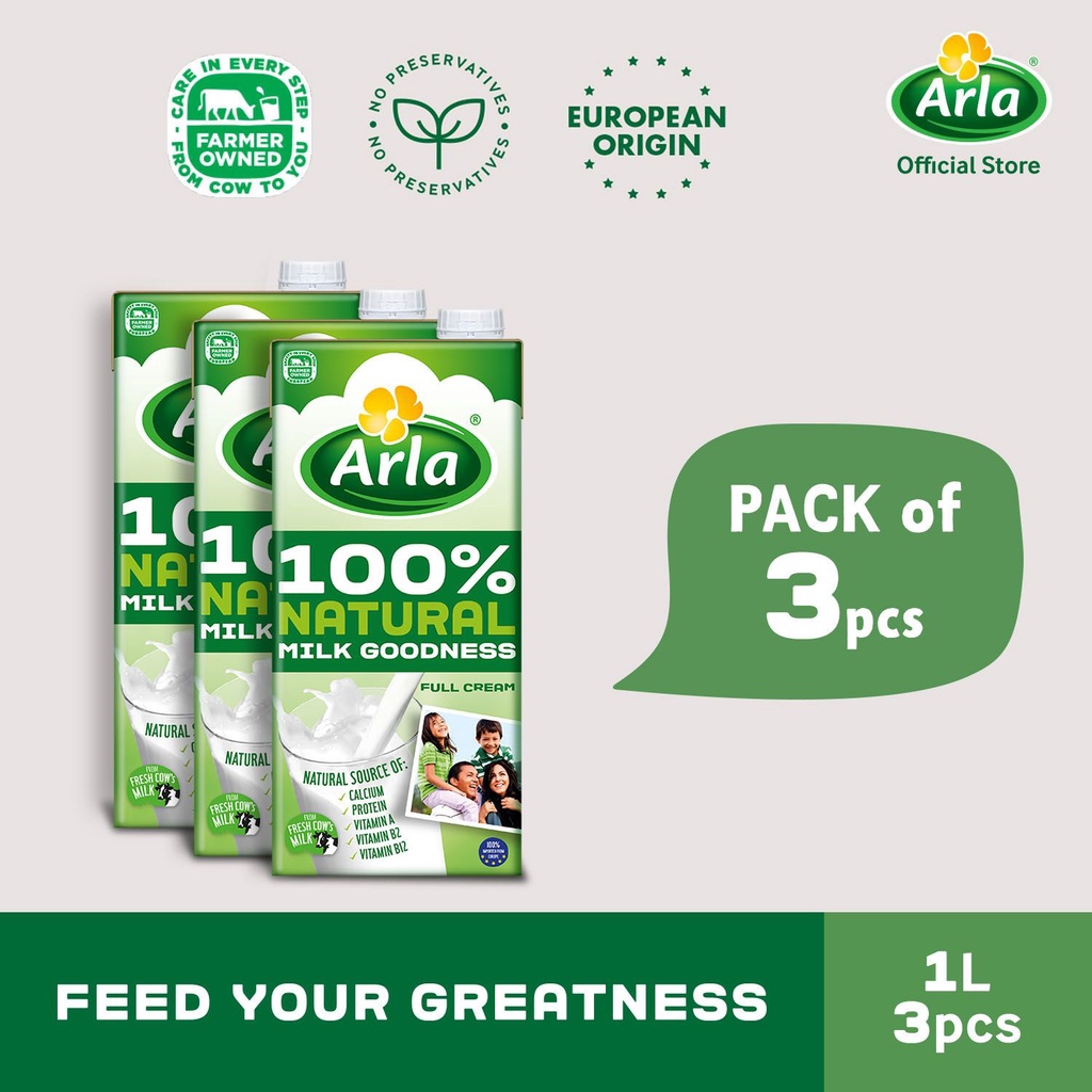Arla Full Cream Milk 1L 3-Pack | Shopee Philippines