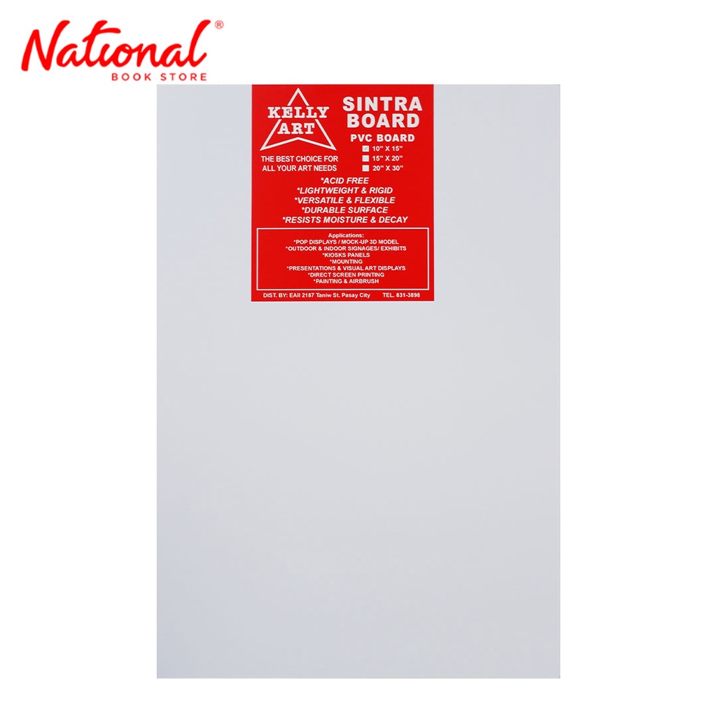 White Sintra Board 10x15 inches 1.5mm thick - School & Office Supplies ...