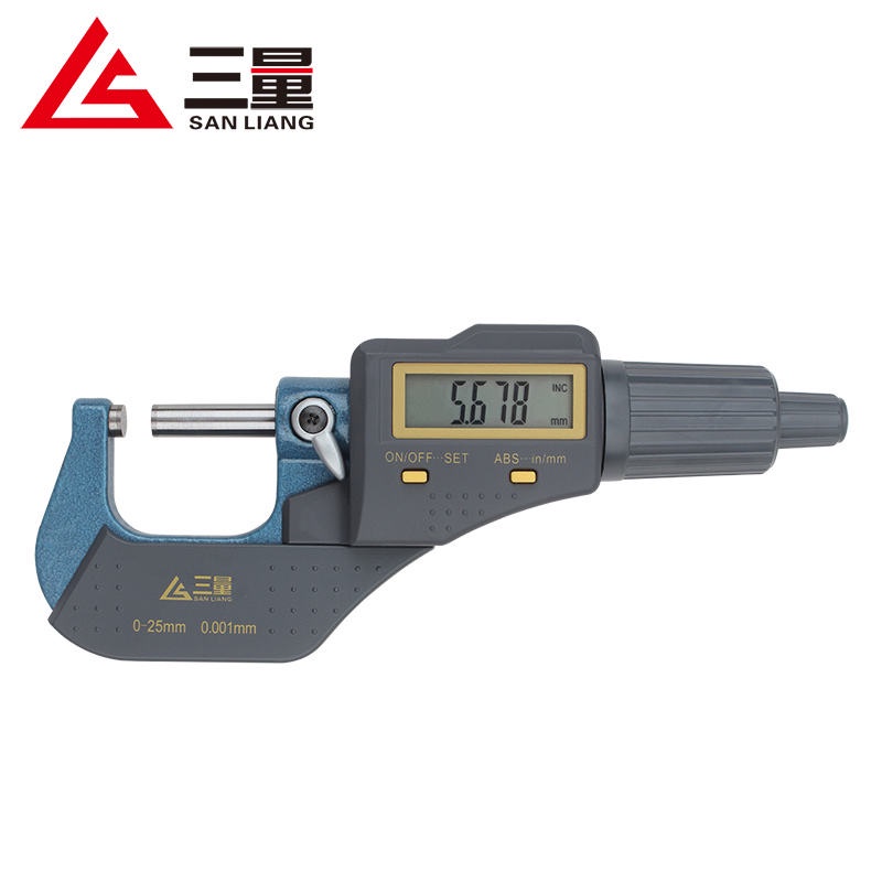 Three-quantity outer diameter digital micrometer 0-25mm spiral silk ...