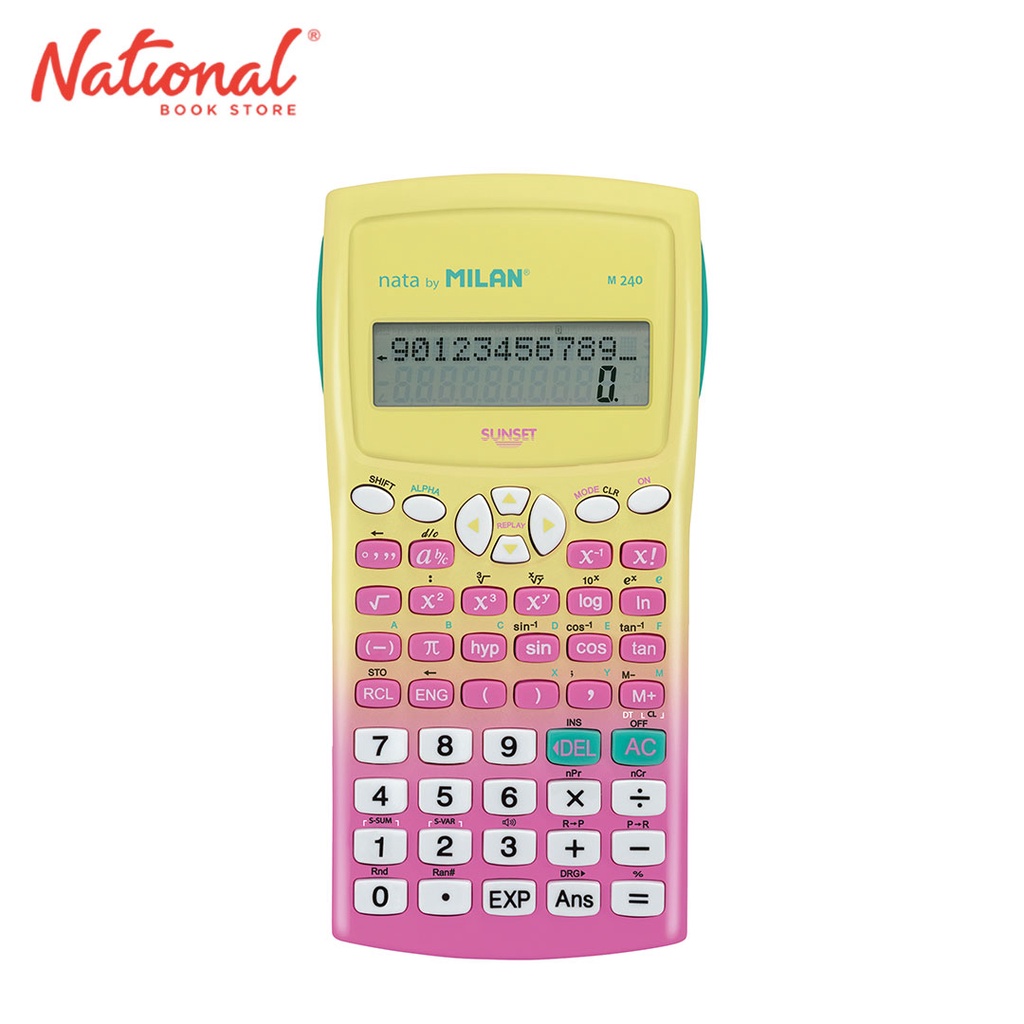 Milan Scientific Calculators 159110SNP Sunset Pink 240 Functions ...