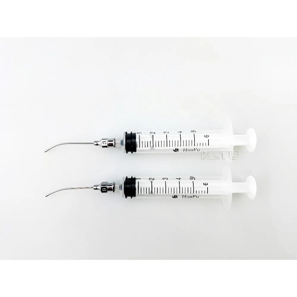 ♜Gavage Crop Needle Feeding Syringe 5ml W 0.8mm x 45mm #8 Curve, Animal ...