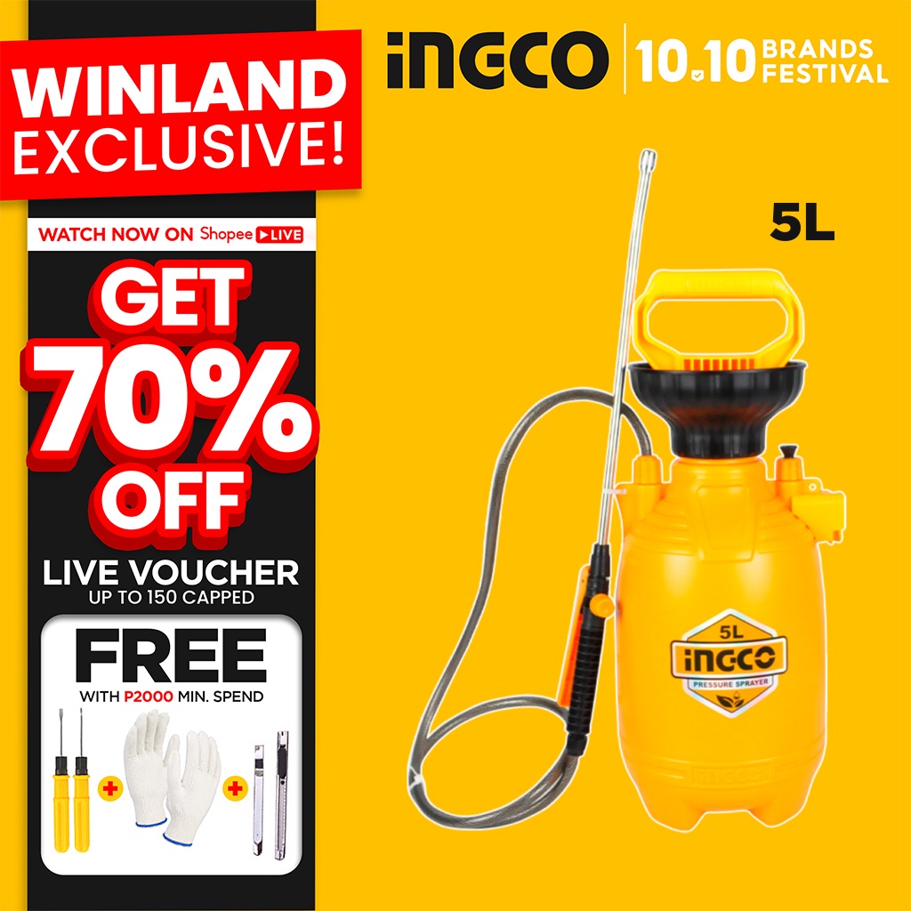 Ingco by Winland 5L/8L Pressure Mist Disinfectant Knapsack Spray ...