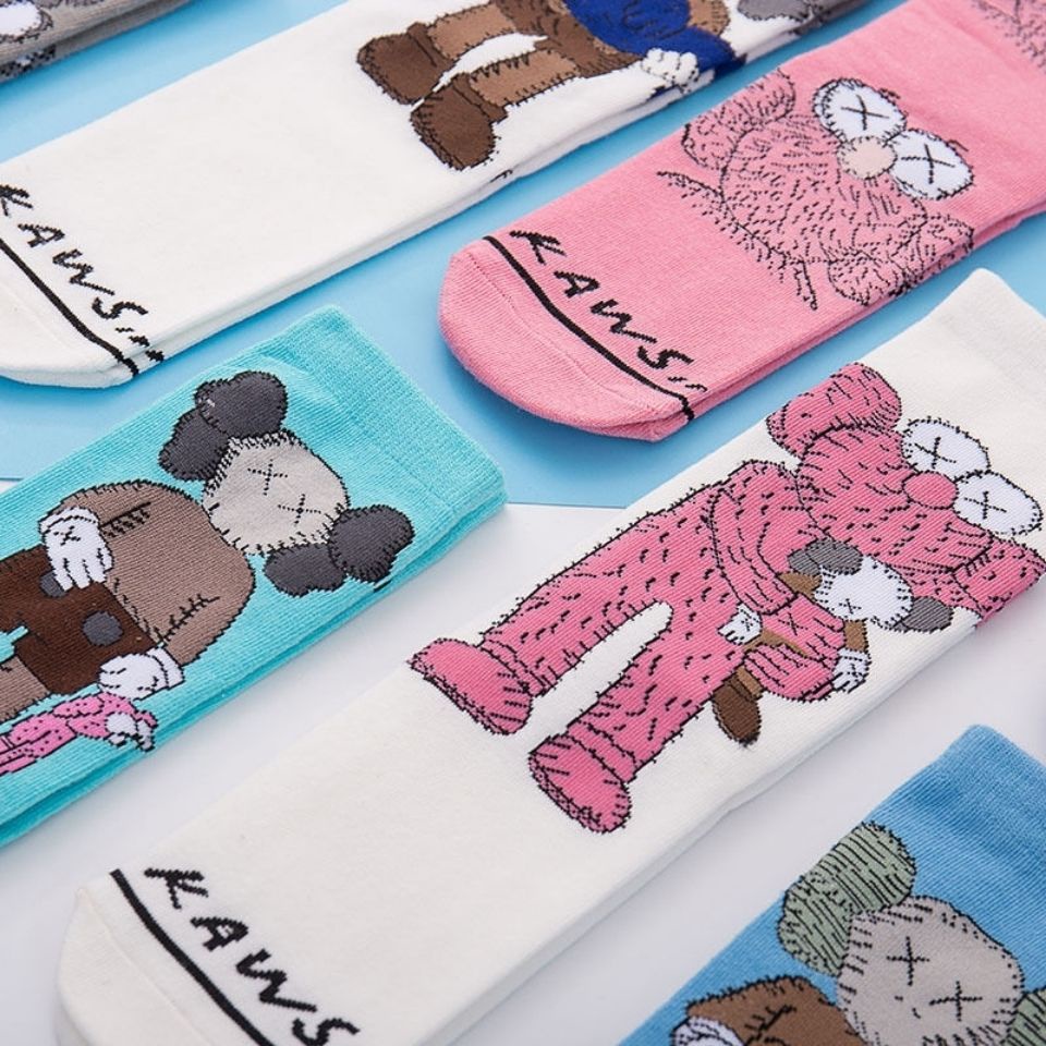 Sesame Street co-branded kaws socks for women Korean style stockings ...