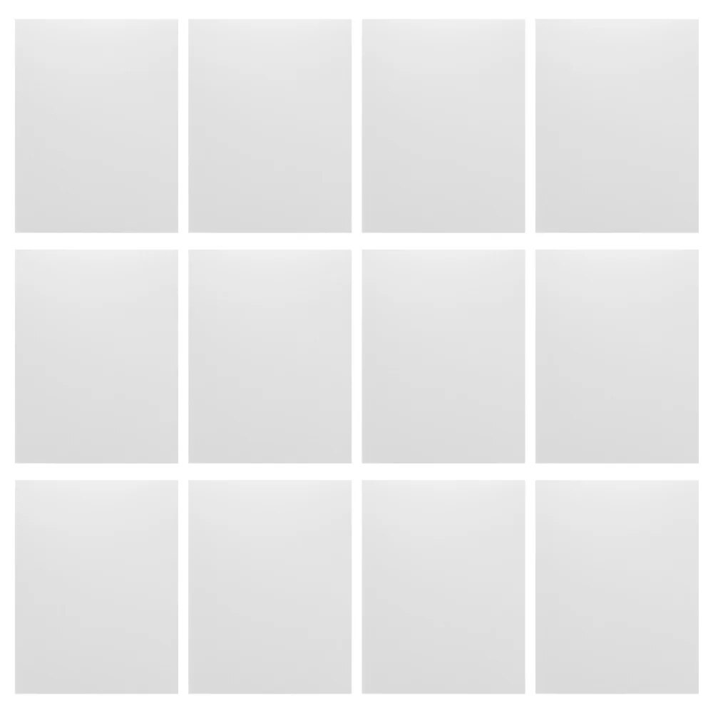 12pcs 3D Blank Stencil Template Stencil Sheets PVC Material Transparent ...