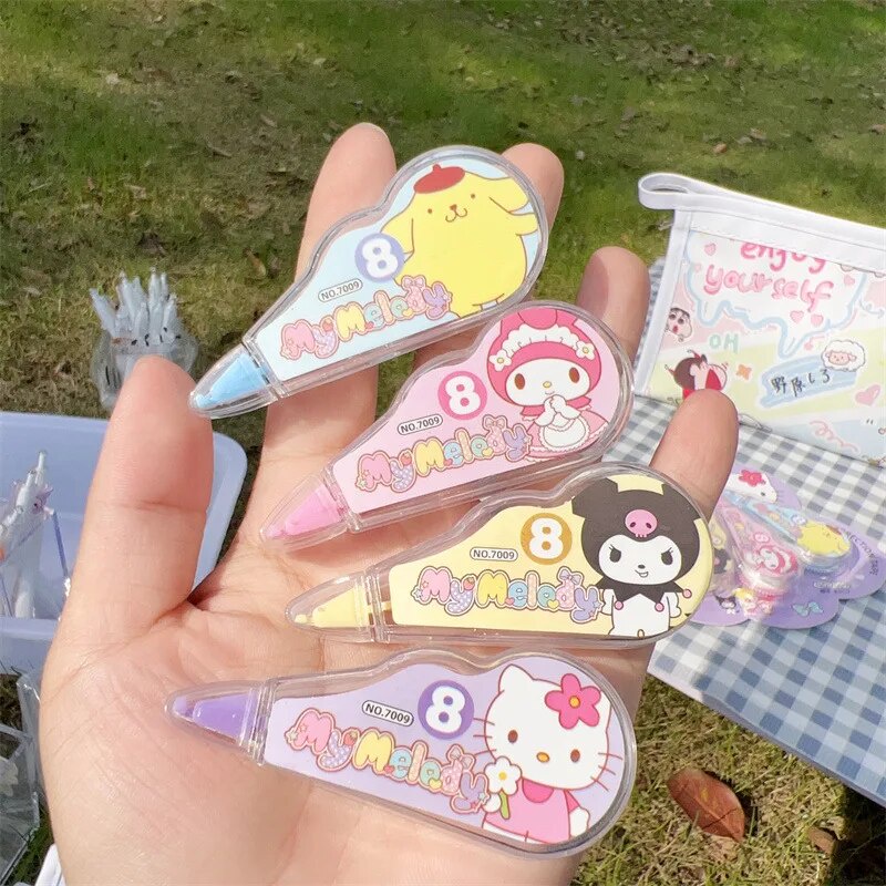 4Pcs/set Sanrio Correction Tape Kuromi Hello Kitty My Melody ...